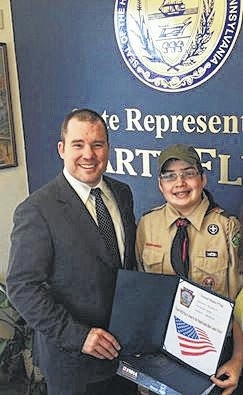 Eagle Scout Tim Walsh receives commendations from state Rep. Flynn, Gov ...
